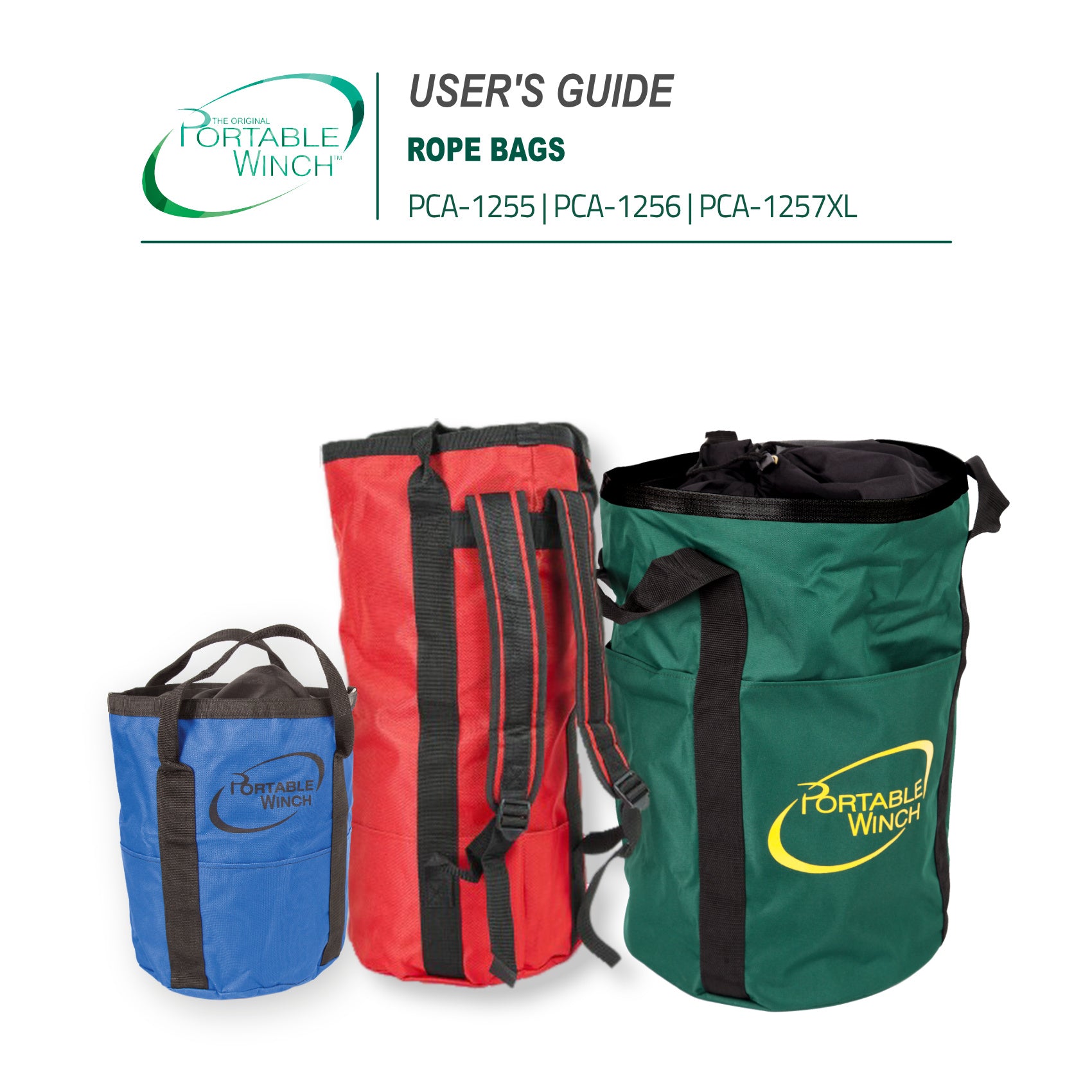 ROPE BAGS - INSTRUCTIONS – Portable Winch CA