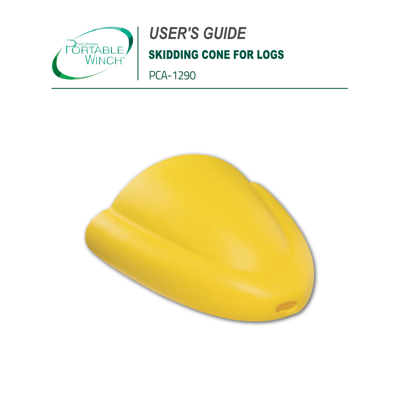 SKIDDING CONE FOR LOGS - INSTRUCTIONS – Portable Winch CA